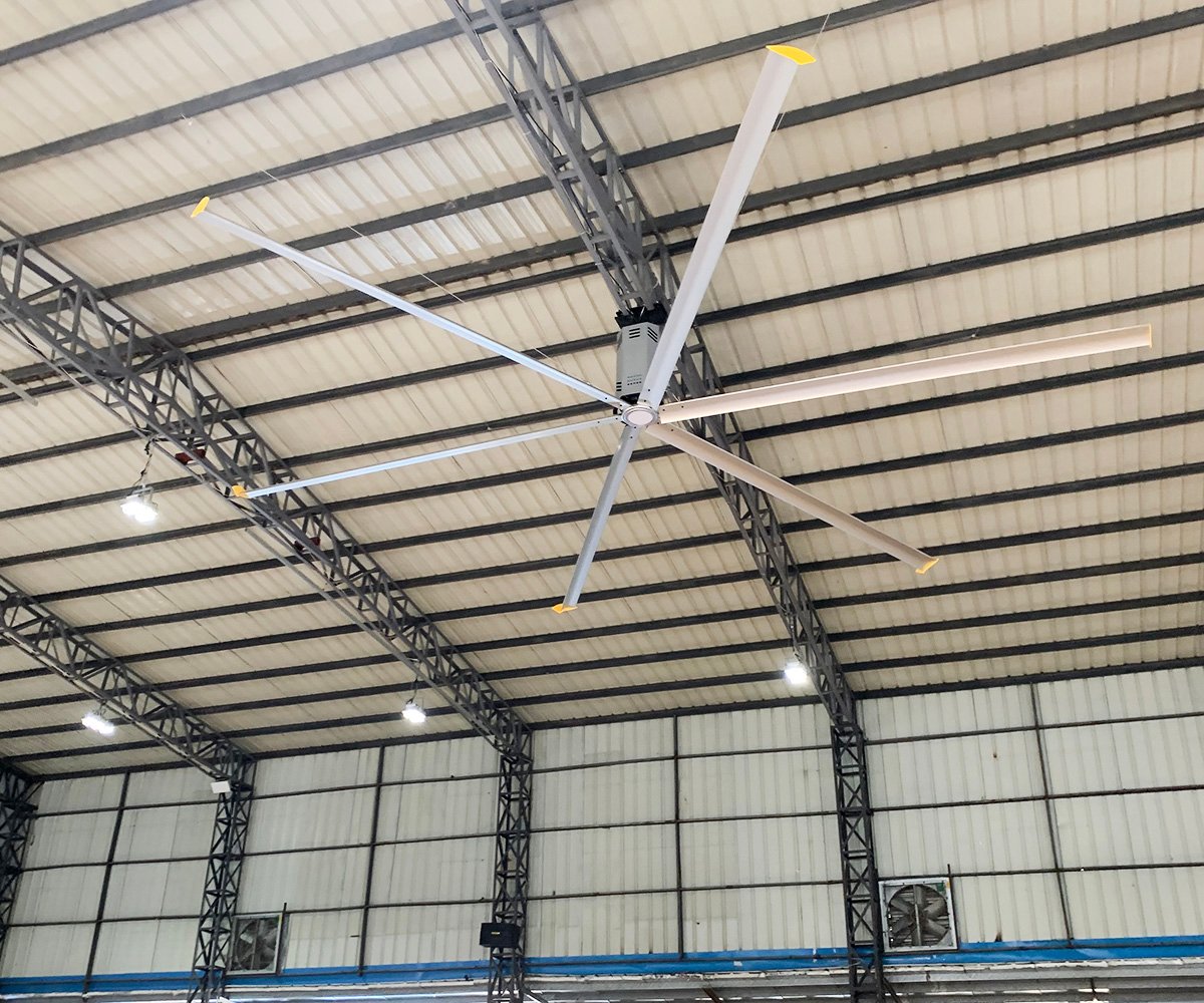High-Volume Low-Speed fans for gymnasium